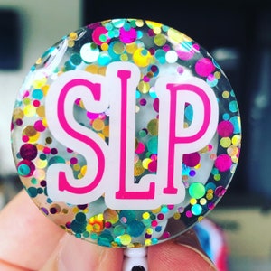 Speech Therapy Badge Reel, SLP Badge Reel, SLP Gift, Speechie Badge ...