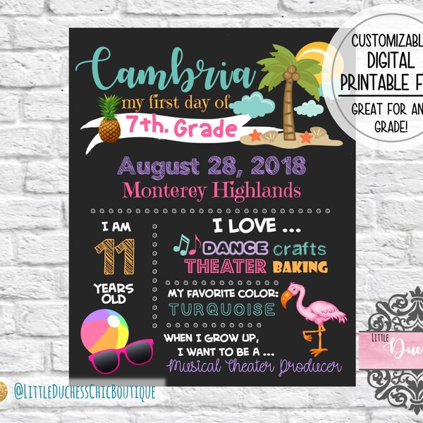 Beach Chalkboard - Etsy