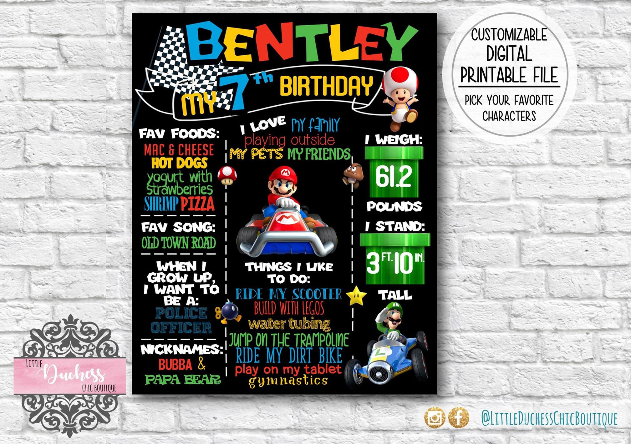 Mario Brothers Kart Birthday, Mario Bro's Birthday, Video Game Birthday ...