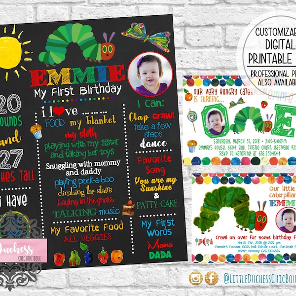 Very Hungry Caterpillar Printable - Etsy