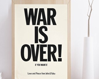 War is Over Poster | Etsy