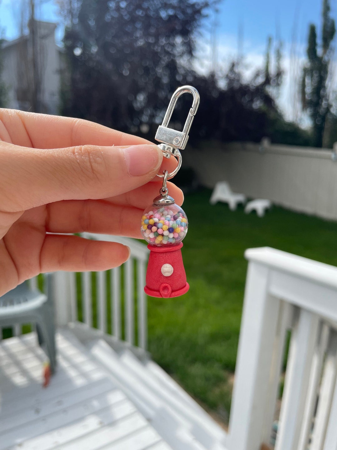 Gumball Machine Shaker Keychain - Etsy