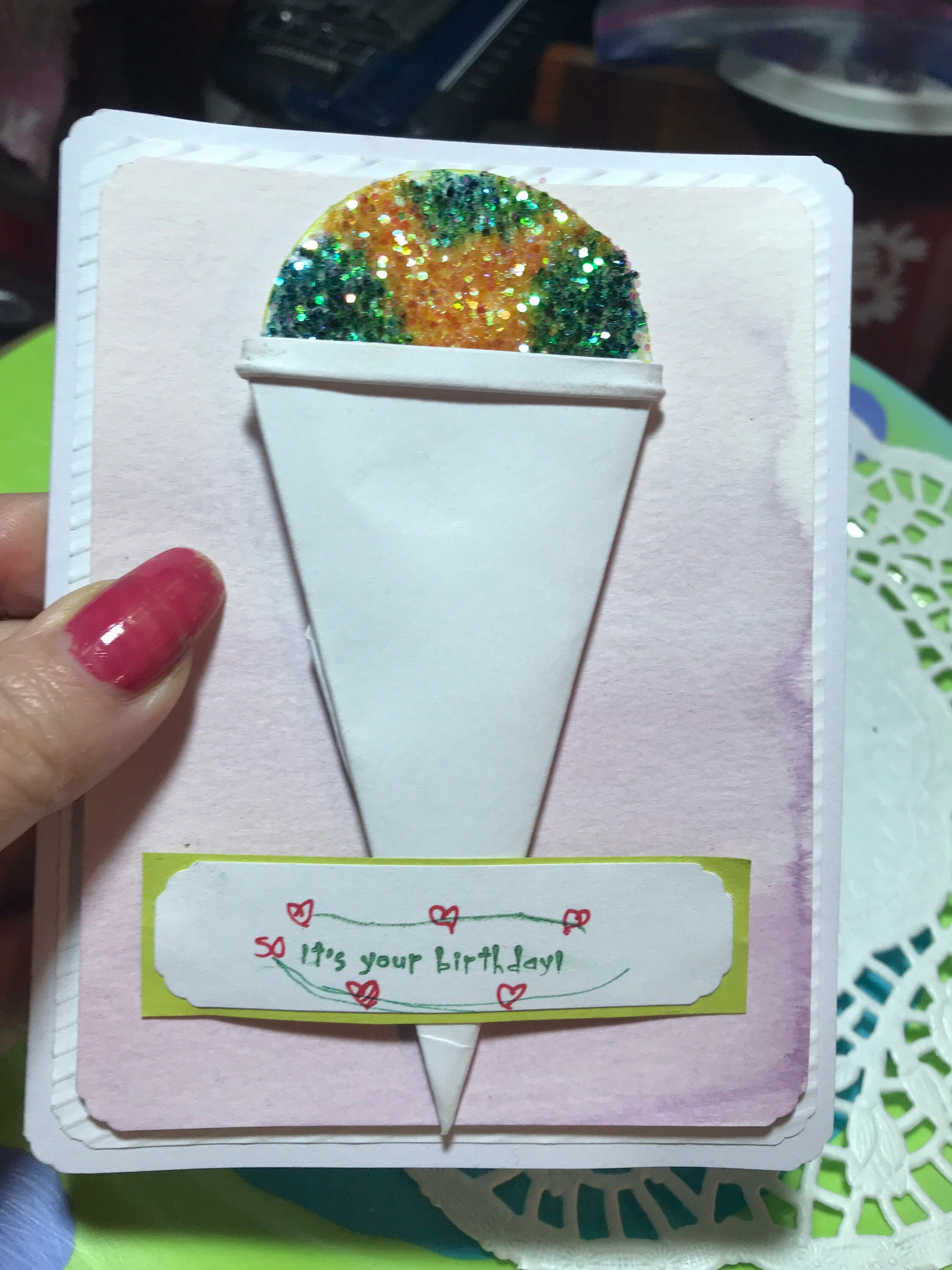 Summer Birthday Snow Cone Card - Etsy