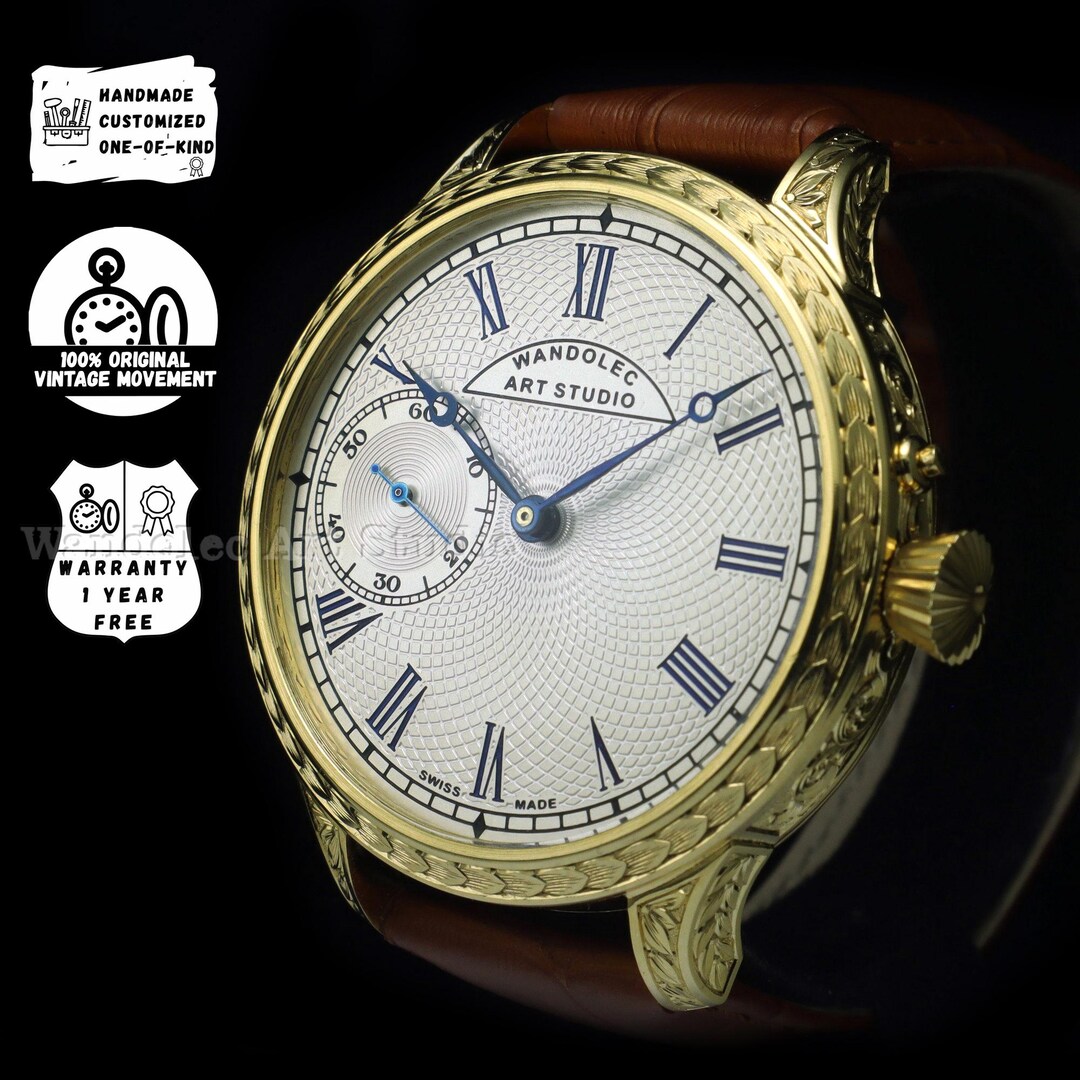 Swiss Vintage Watch,mens Wristwatch,wandolec Art,mechanical Marriage ...