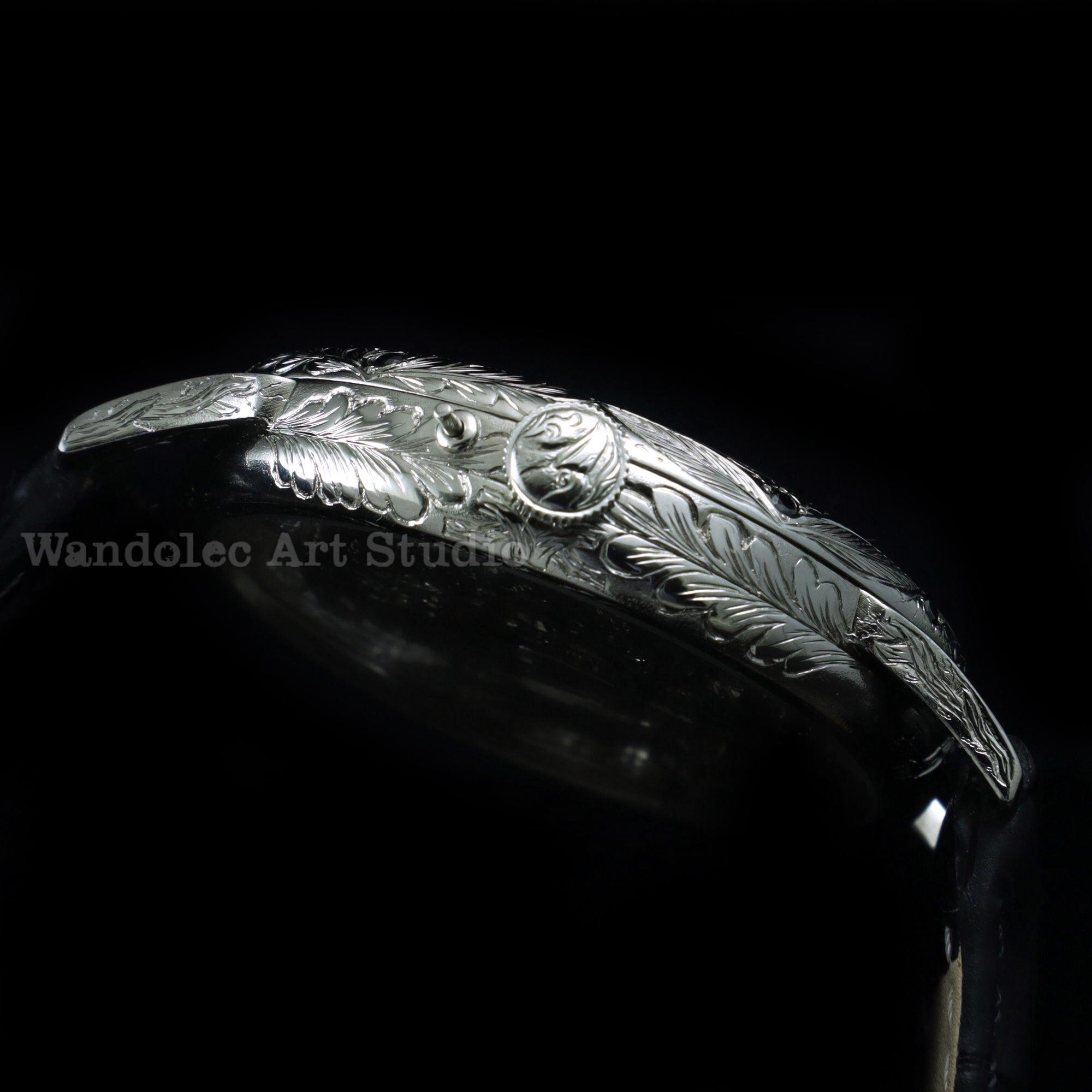 Vintage Longines Skeleton Watch: 1912 Hand-engraved Raven, Swiss ...
