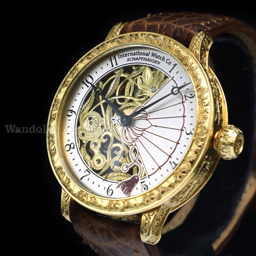 Vintage Watch Iwc,original IWC Schaffhausen Movement,gold Skeleton ...