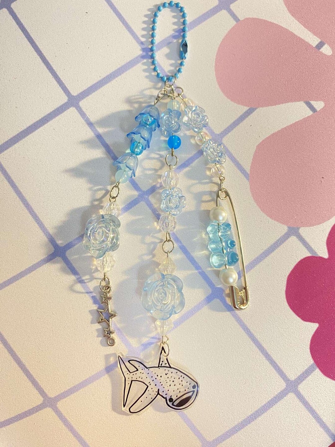 Shark Silly Sea Creatures Handmade Chained Beaded Handmade Beaded ...