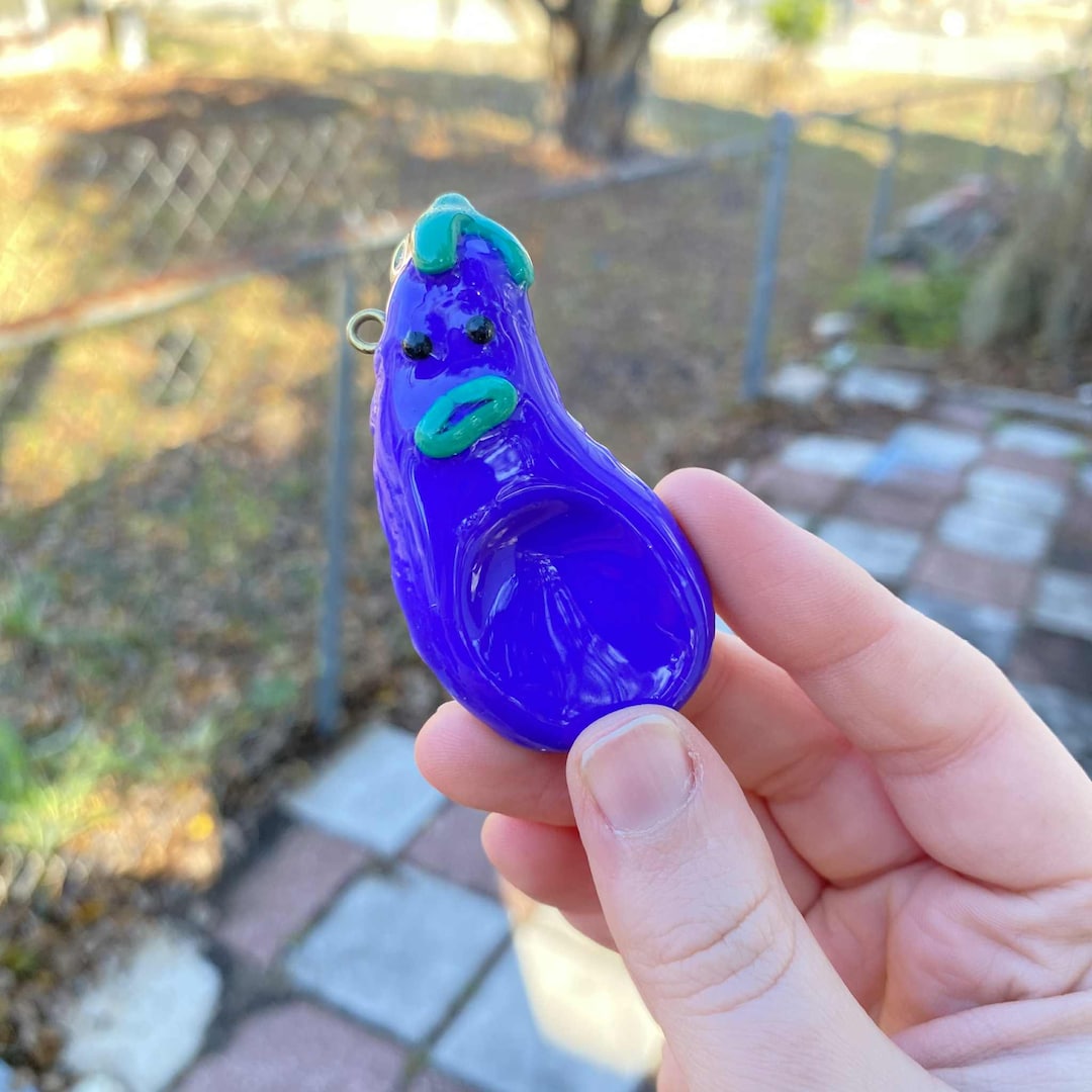 Eggplant Worry Stone Smooth Texture RARE Kawaii Fun Smooth Kawaii ...