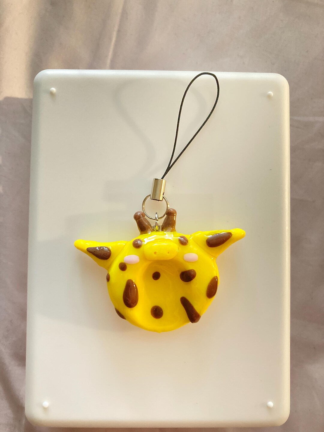 Girrafe Worry Stone Keychain Charm Kawaii Fun Smooth Bumpy Handmade ...