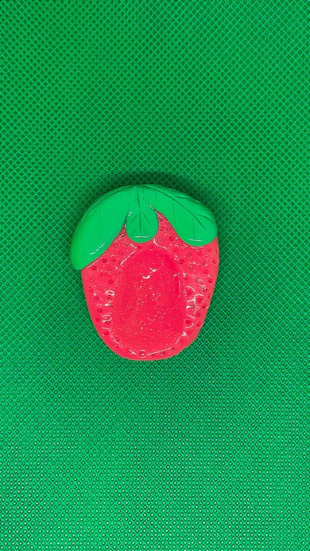 Strawberry Worry Stone Kawaii Fun Smooth Handmade Worry Stone Animal - Etsy