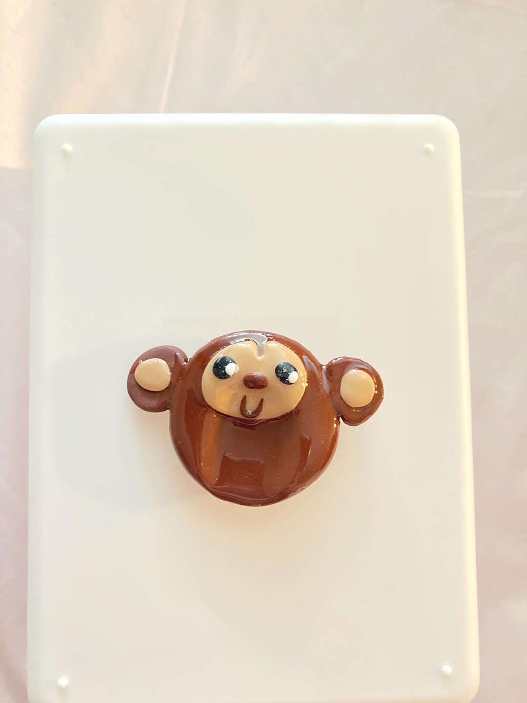 Monkey Worry Stone Textures Kawaii Fun Smooth Bumpy Handmade Worry ...