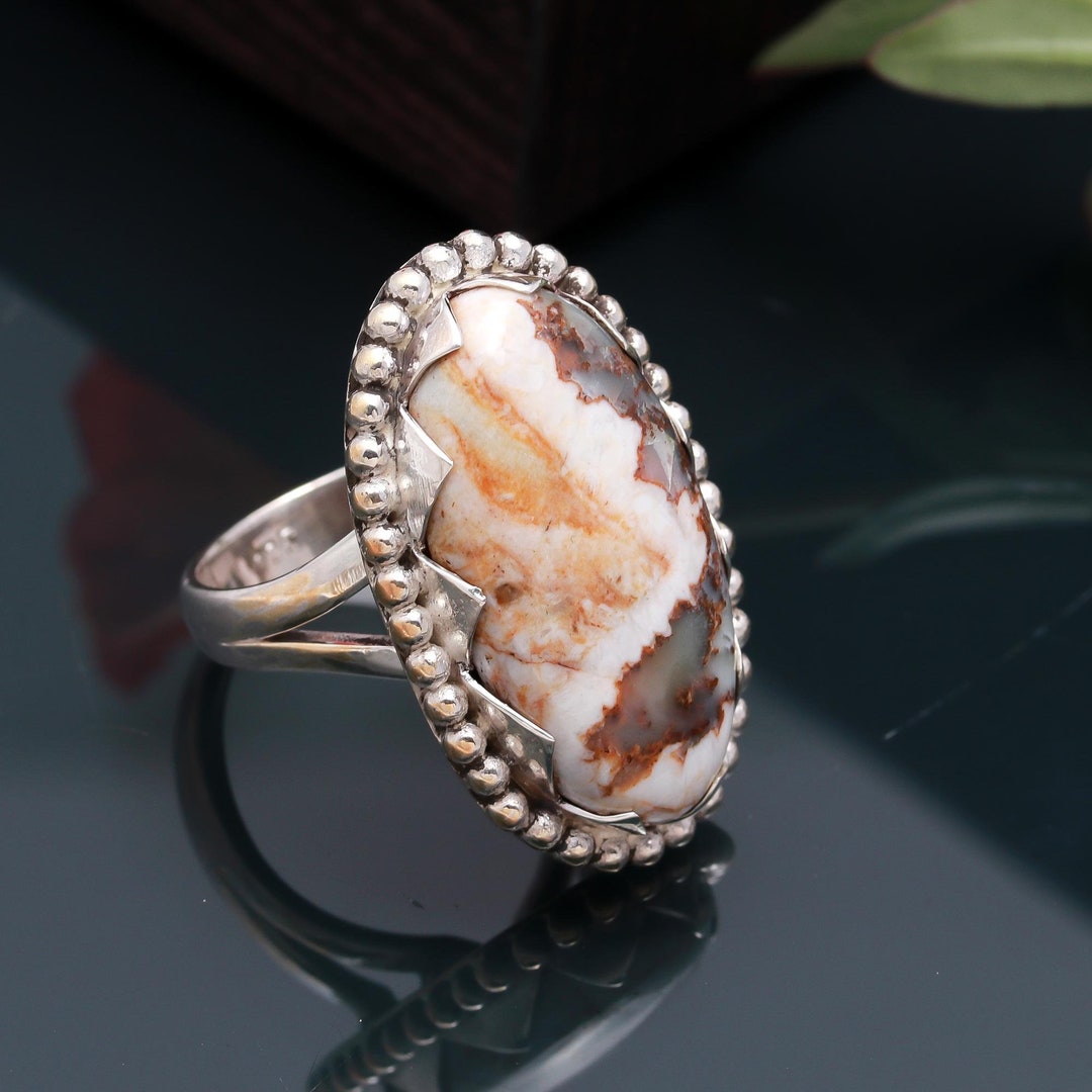 Beautiful Multi Zebra Jasper Ring, Antique Jasper Ring, Handmade Silver ...