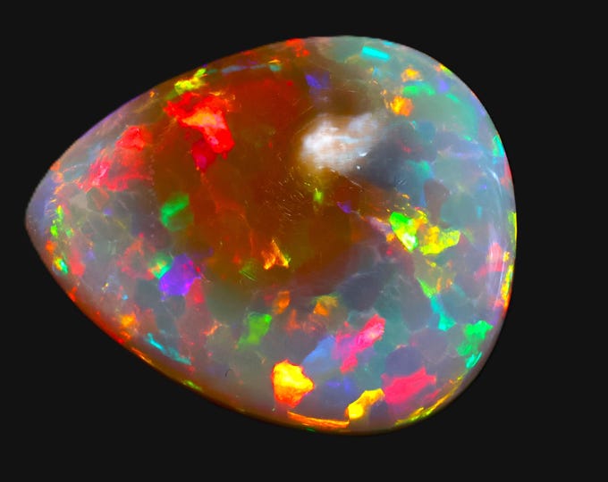 Top Quality Natural Ethiopian Large Opal Cabochon | Multi Fire Opal Stone | Opal Cab | Opal ...