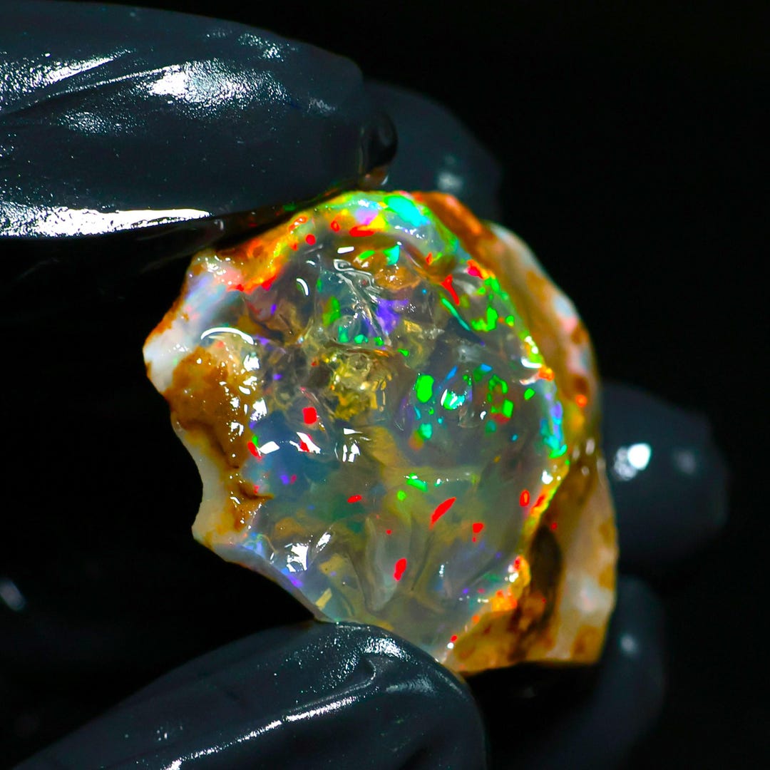 Natural Ethiopian Spiceman Opal Rough 62.15 Ct Fire Opal Raw Stone ...