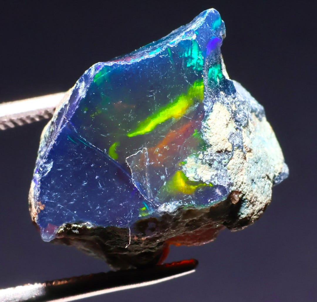 Rare Smoke Dark Ethiopian Opal | Raw Gemstone for Unique Jewelry | 12. ...