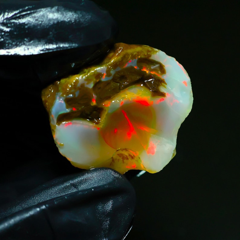 Natural Ethiopian Spiceman Opal Rough 47.65 Ct Fire Opal Raw Stone ...