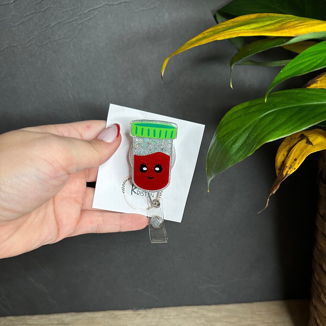 Lab Tube Retractable ID Badge Medical Badge Reel Nurse Badge Holder - Etsy