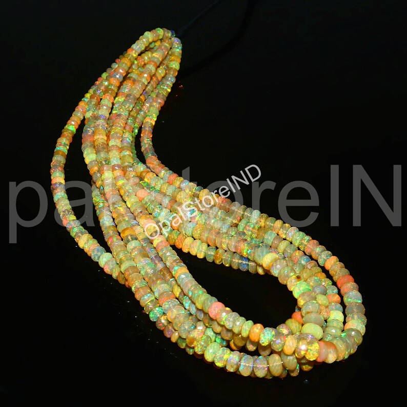 Most Beautiful and Fascinating Opal Heishi Necklace , Ethiopian Opal ...