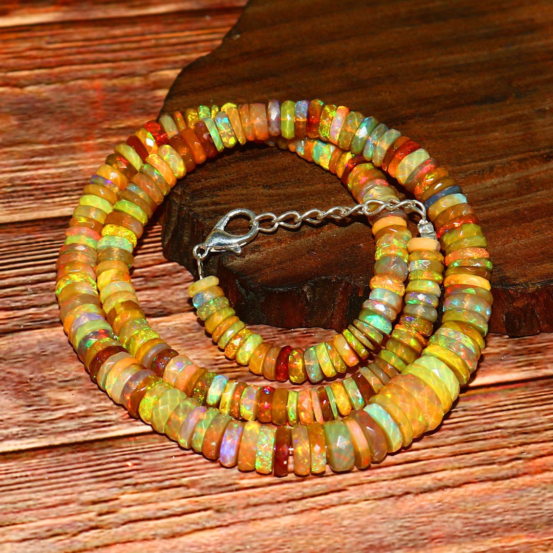 EXCELLENT Cut Ethiopian Yellow Opal Faceted Tyre 6-10 Mm Opal Tyre Fire ...