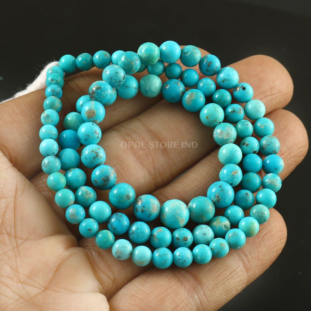 4-7mm Genuine Natural Arizona Turquoise Sleeping Beauty Beads , Arizona ...