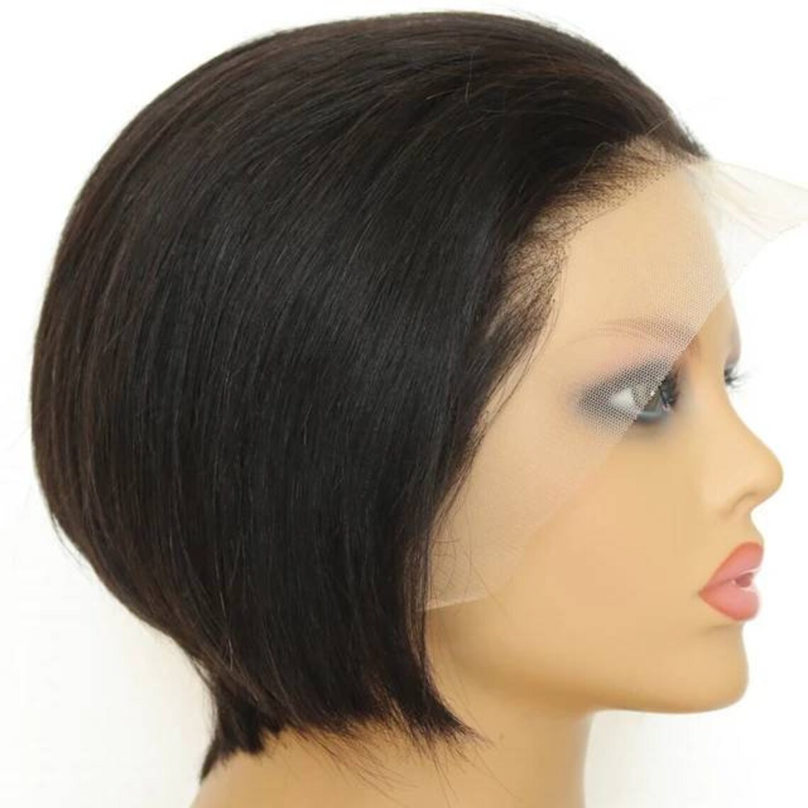 Human Hair Lace Frontal Ear to Ear Short Bob Wig for African - Etsy