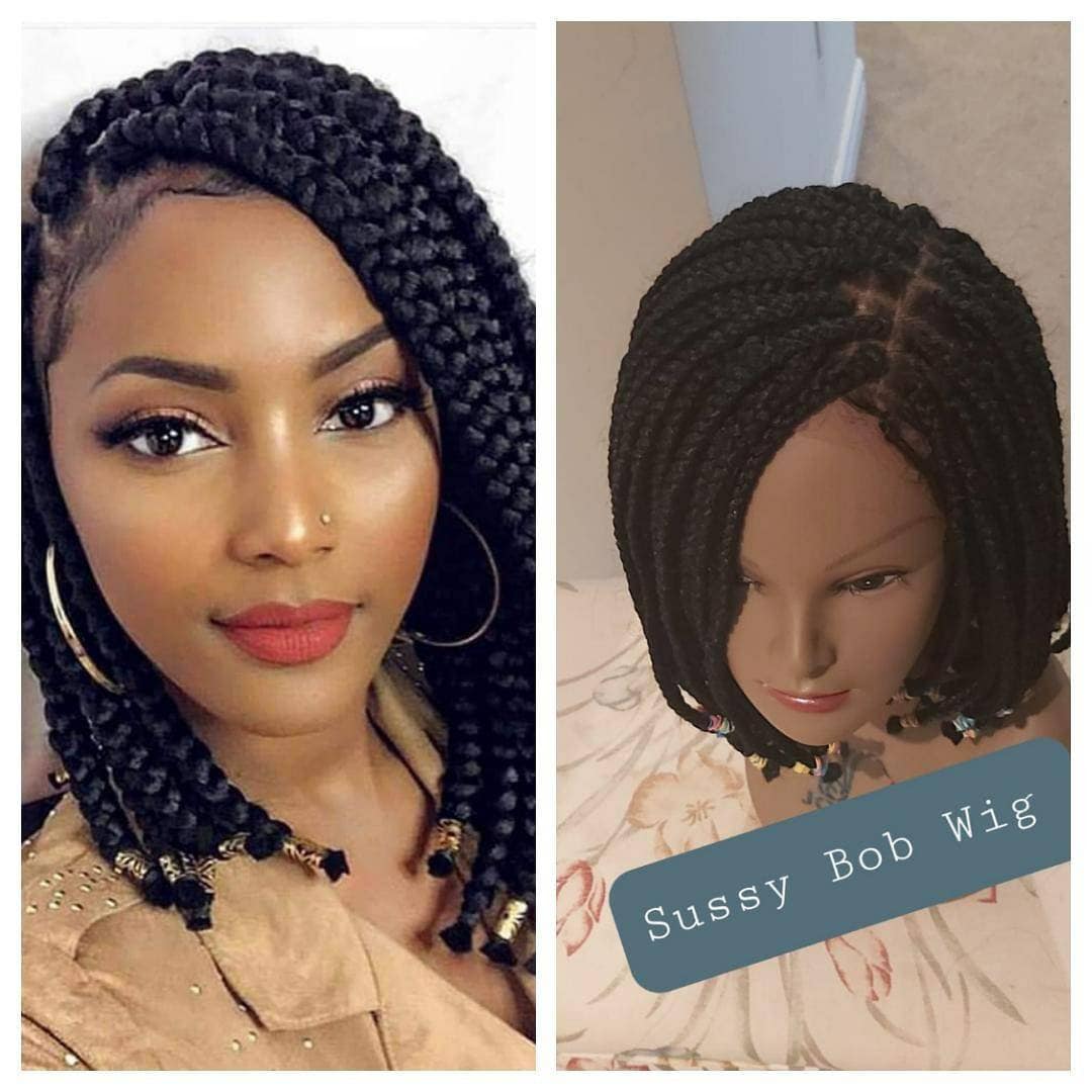 Short Bob Box Braid Wig With Accessories - Etsy Canada