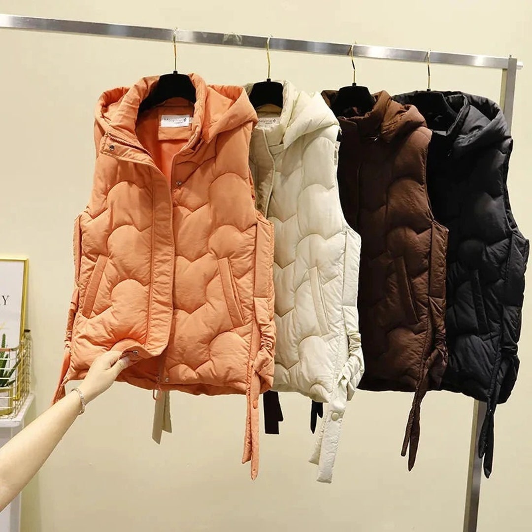 Womens Puffy Vest Down Vest Jacket For Women Womens Slim Sleeveless