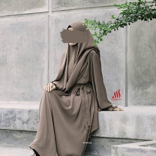 Mocca Noura Transformer Khimar Set Abaya Eid Series Half Niqab - Etsy