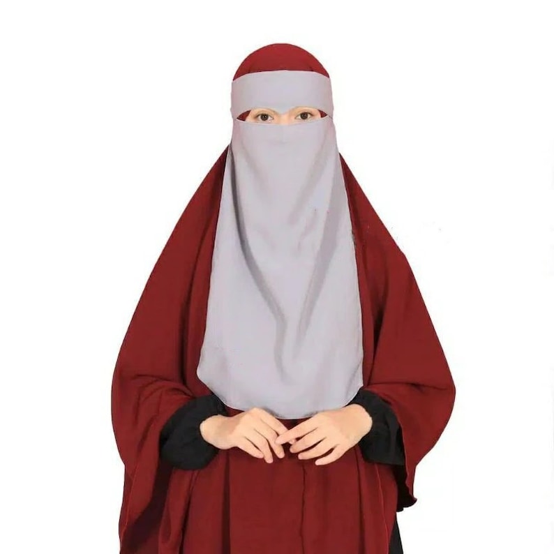 Muslim Niqab Veil One Layer Fabric Face Cover Mask Ramadan - Etsy