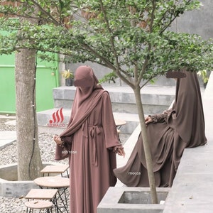 Mocca Noura Transformer Khimar Set Abaya Eid Series Half Niqab - Etsy