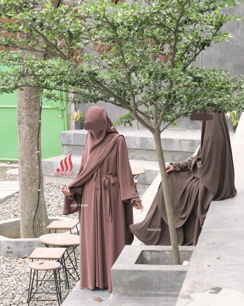 Mocca Noura Transformer Khimar Set Abaya Eid Series Half Niqab - Etsy