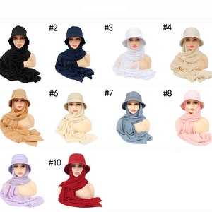 New Muslim Women Bucket Hat With Chiffon Hijabs Summer Sports Cap With ...