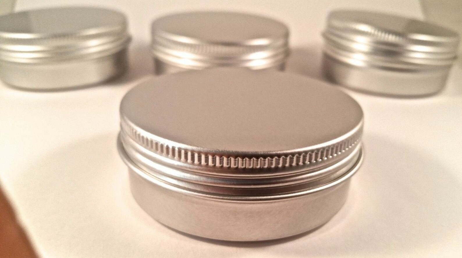 Aluminum Round Metal Tin Container With Lid Small Sample | Etsy