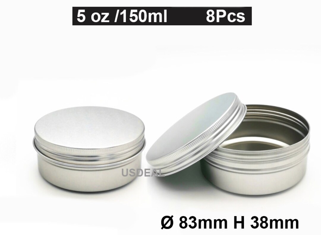 Screw Top Silver Aluminium Tin, Small Round Metal Tin,travel Tin ...