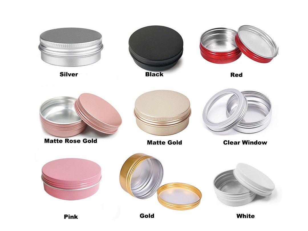 Aluminum Tin Pocket Sized Screw Top Metal Tin Container With Lid ...
