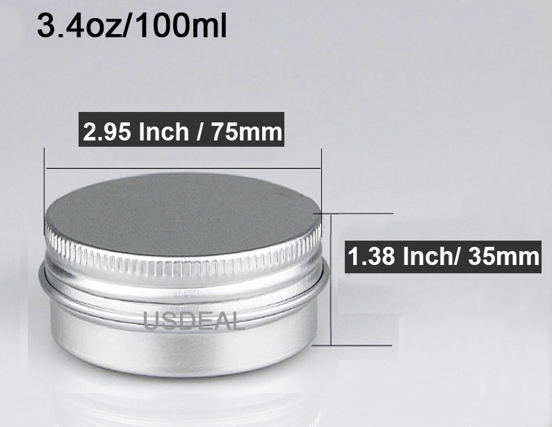 Aluminum Tin Pocket Sized Screw Top Metal Tin Container With Lid ...