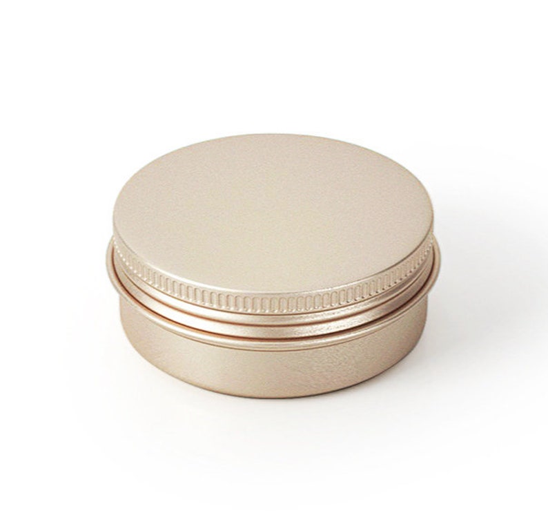 Matte Rose Gold/matte Gold Aluminum Round Metal Travel Tin - Etsy