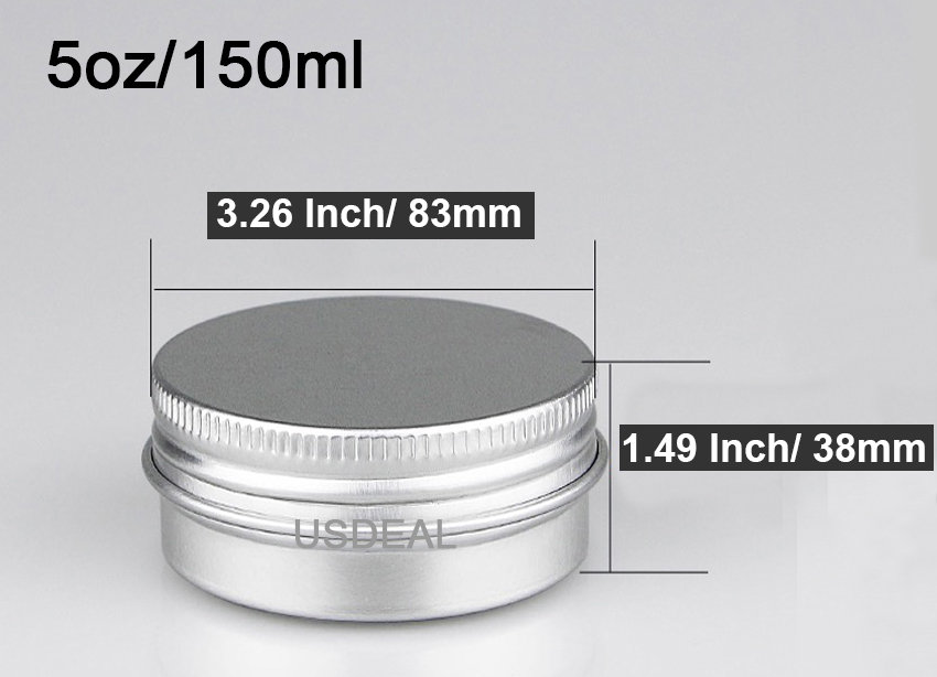 Screw Top Silver Aluminium Tin Small Round Metal Tintravel - Etsy