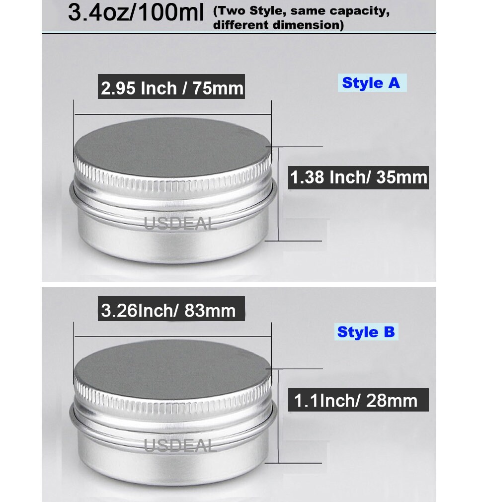 Aluminum Tin Pocket Sized Screw Top Metal Tin Container With Lid ...