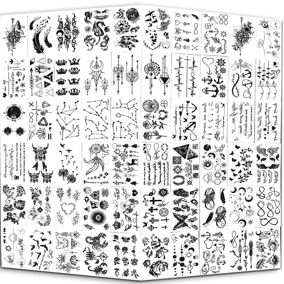 Yazhiji Tiny Waterproof Temporary Tattoos 60 Sheets Moon - Etsy