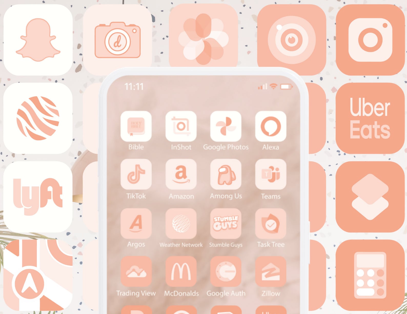 Juicy Peach Ios App Icon Pack - Soft Aesthetic Icons & Photo Widgets ...
