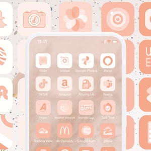Juicy Peach Ios App Icon Pack - Soft Aesthetic Icons & Photo Widgets ...