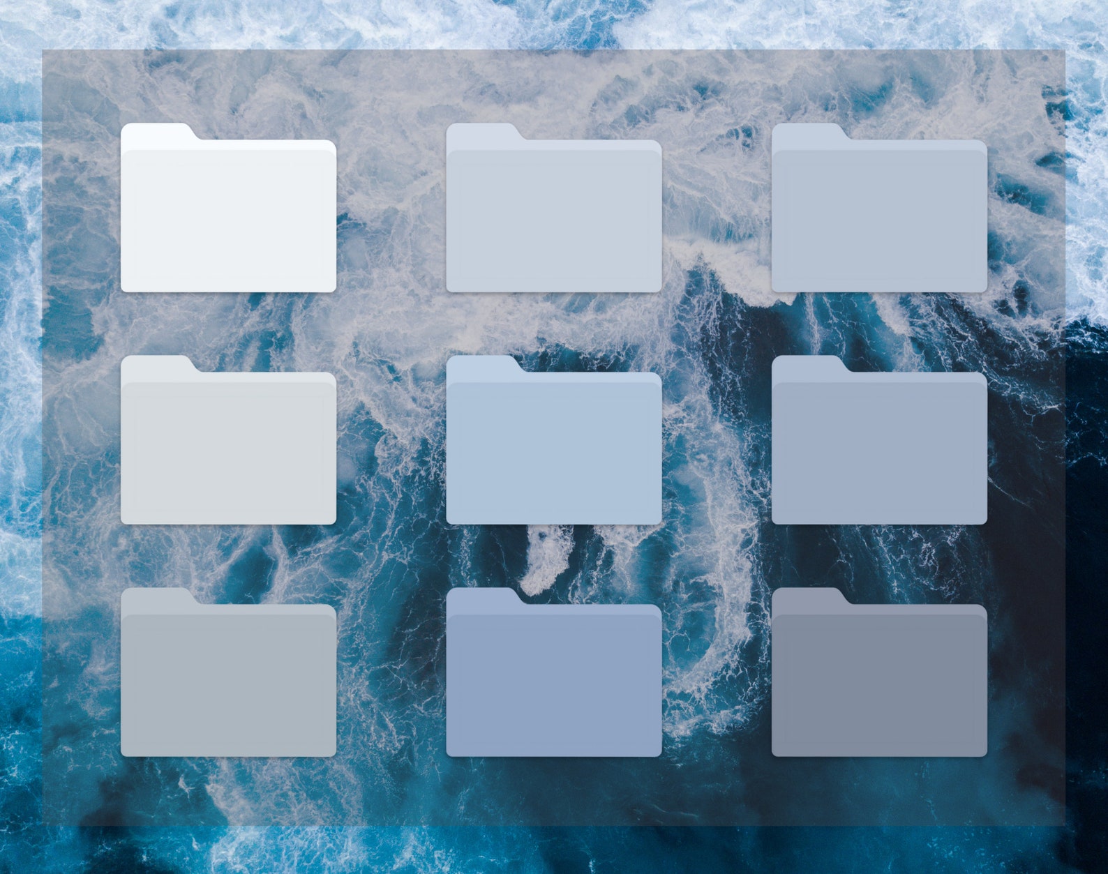 Blue Desktop Folder Icons for Mac & Windows Cove the Design - Etsy Canada