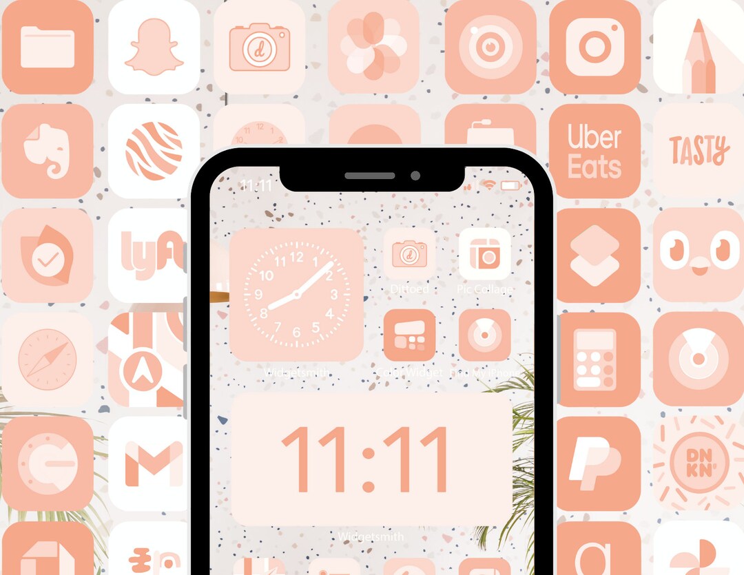 IOS App Icons , Peach App Icon Pack , Aesthetic Peachy App Icons , Ios ...