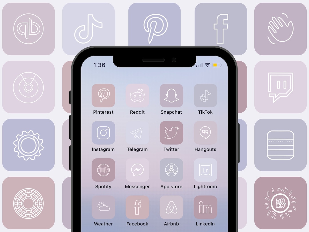 Pastels | 350 Icons 50 Widgets 5 Wallpaper | Ios 14 App Icons for ...