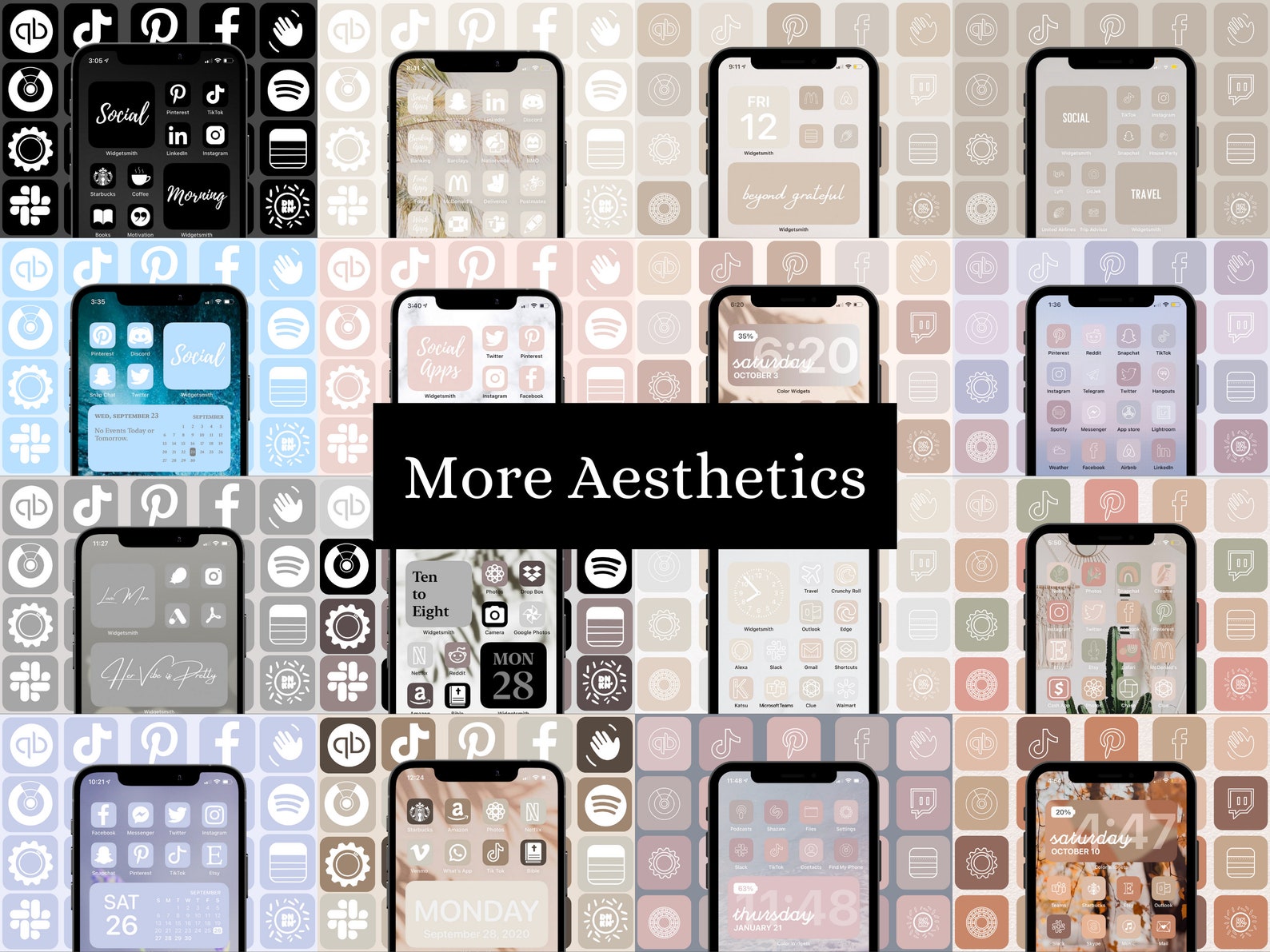 Ios 14 Black App Icons BOLD Icon Pack for Aesthetic Dark - Etsy Canada