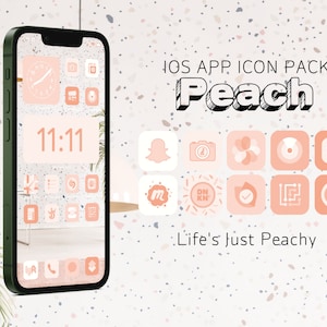 Juicy Peach Ios App Icon Pack - Soft Aesthetic Icons & Photo Widgets ...