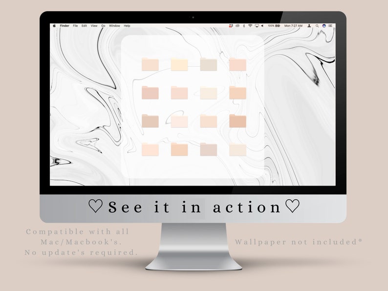30 Trendy Desktop Folder Icons Aesthetic Folders Custom - Etsy