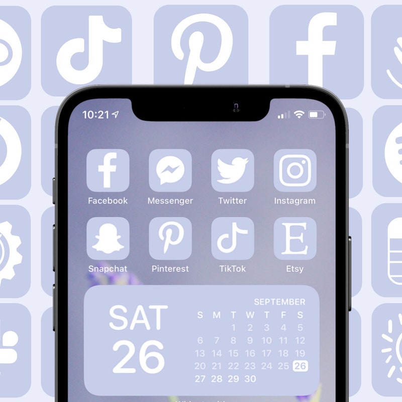 Purple App Icons - Etsy