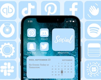 Ios 14 Icons Blue | Etsy